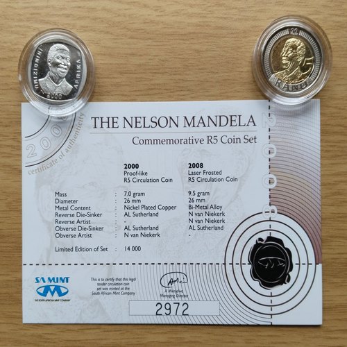 Collections & Sets - Nelson Mandela Commemorative R5 Coin Set. for sale in Heidelberg (ID:598513485)
