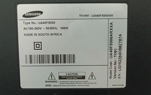 Televisions - Samsung LED 40 ` Television UA40F5000AR 101.6cm (40 ...