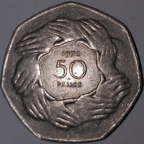 Great Britain - 1973 - 50 PENCE COIN - GREAT BRITAIN for sale in East ...