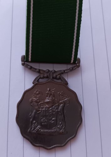 SADF & SANDF - SADF Ten Year service medal - original, numbered for ...