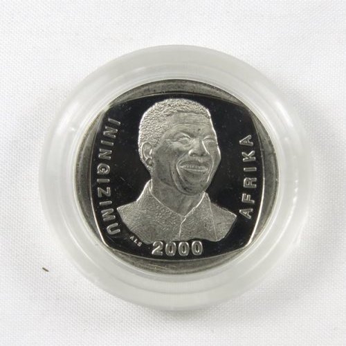 2000 R5 - NELSON MANDELA PROOF 5R COIN - YEAR 2000 - SOUTH AFRICAN MINT CO. was sold for R21.00 ...