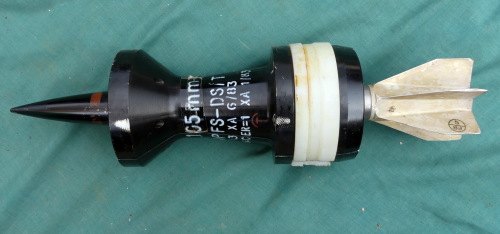 Other War Memorabilia - 105mm APFSDS-T (TRACER) Anti Tank Shell -- Used ...