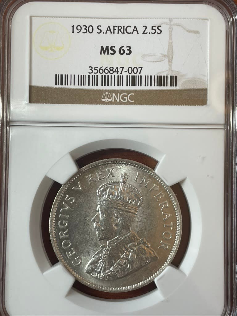 Two and a Half Shillings - 1930 *** 2.5S *** MS63 *** 5 coins better, this belongs in a good ...