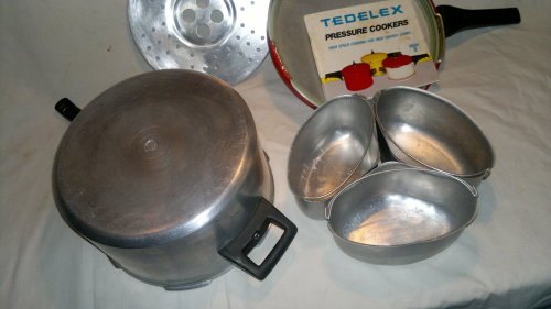 Other Kitchenalia - A Vintage "Tedelex" Pressure cooker with receipt ...