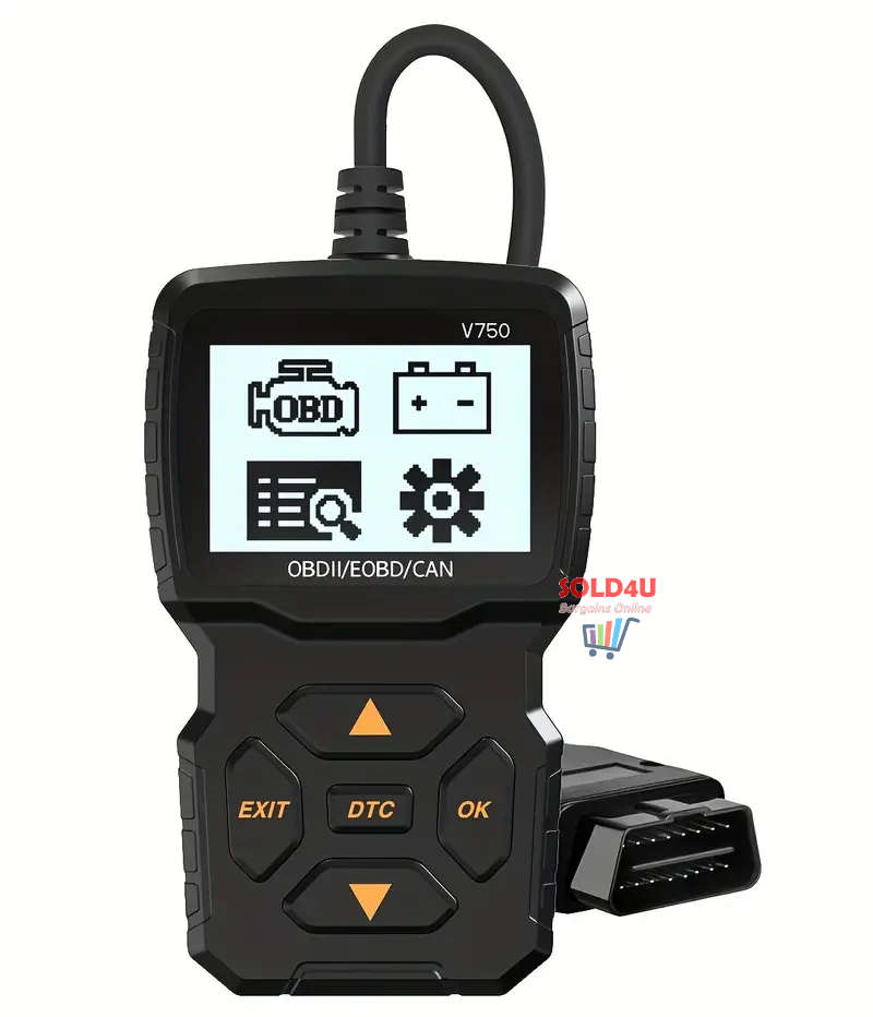 Scanners - OBD2 Scanner Diagnostic Tool Car Since 1996 V750 2.4 inch ...