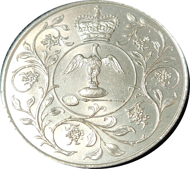Great Britain - 25 New Pence - 1977 - Elizabeth II Silver Jubilee for ...