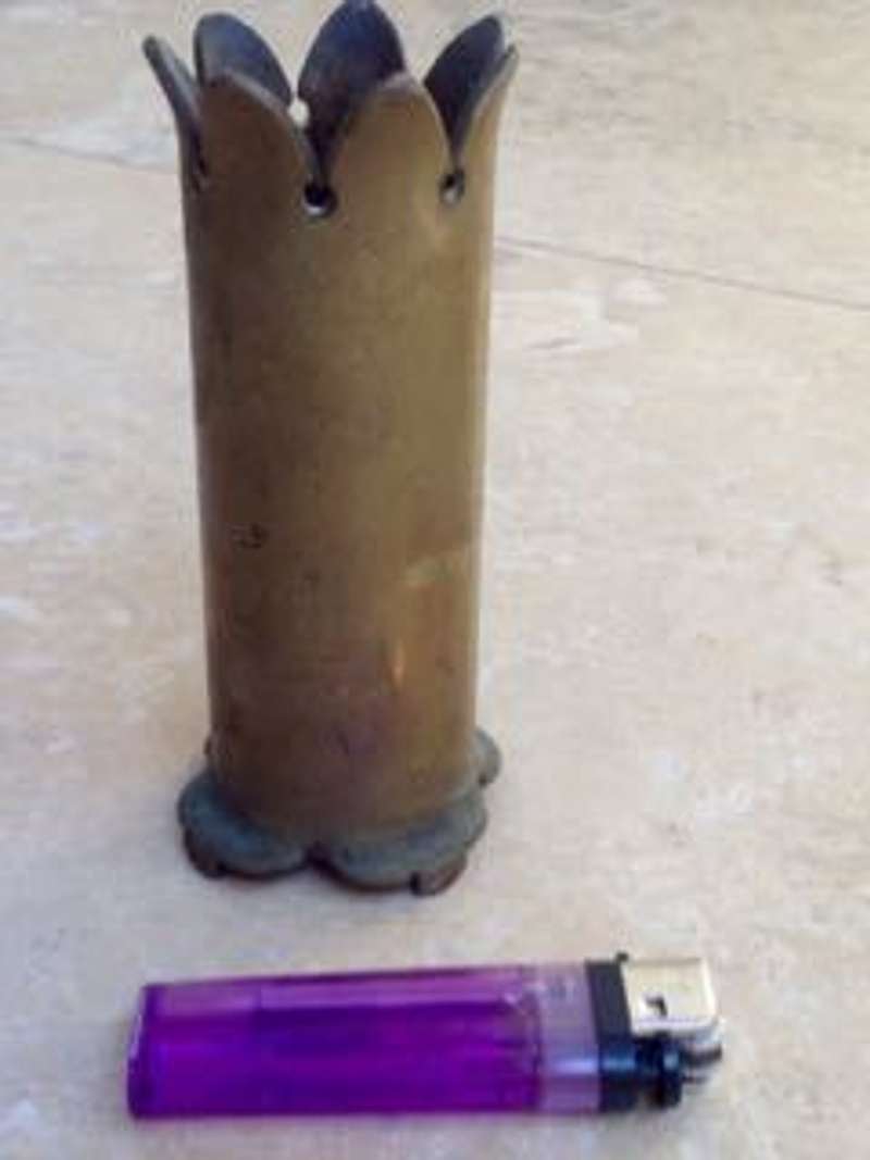 Brass - solid brass bomb shell casing candlestick holder trench art for ...