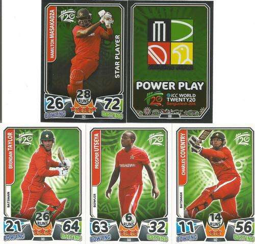 Trading Cards - ICC CRICKET T20 WORLD CUP 2014 - ZIMBABWE - COMPLETE 5 ...