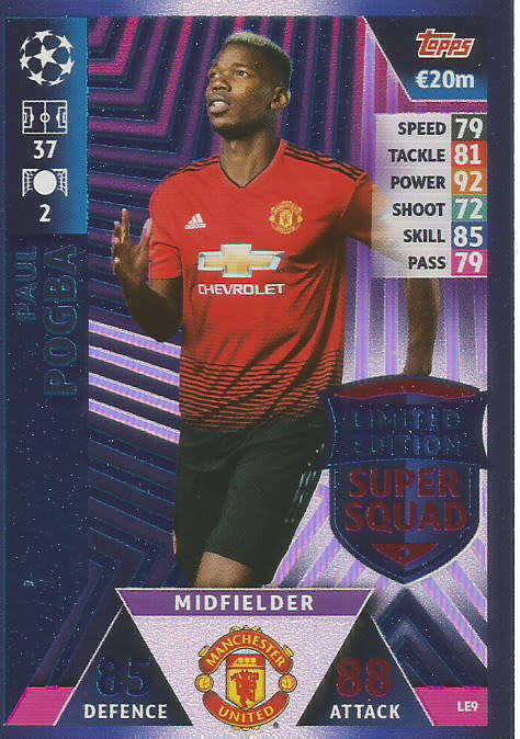 Trading Cards - PAUL POGBA - CHAMPIONS LEAGUE 2018/19 - "SUPER SQUAD ...