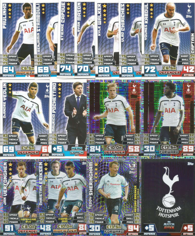 Trading Cards - TOTTENHAM HOTSPURS FC - MATCH ATTAX 2014/2015 ...