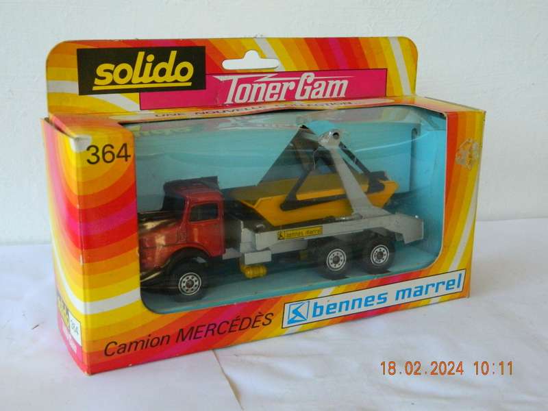 Models - SOLIDO - 364 - MERCEDES TRUCK WITH SKIP - BENNES MARREL for ...