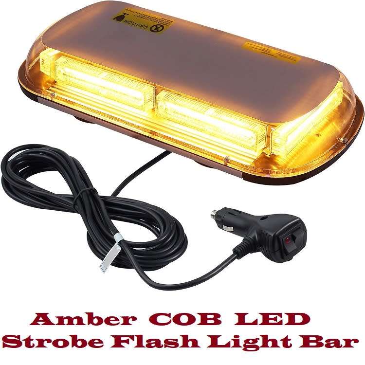 Neon & LED Lights - Amber Orange COB LED Car Roof Top Strobe Flash ...