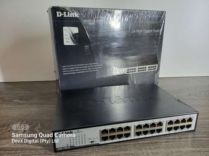 Hubs & Switches - New In The Box - 24 Port D-Link DGS-1024D Gigabit ...