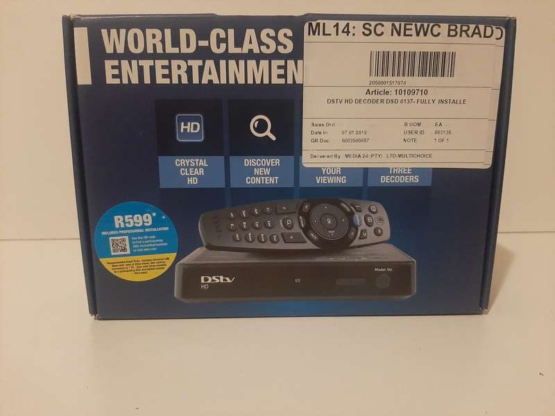 DSTV Decoders - Brand New DSTV HD Model 5U with free installation ( Still sealed ) was sold for ...