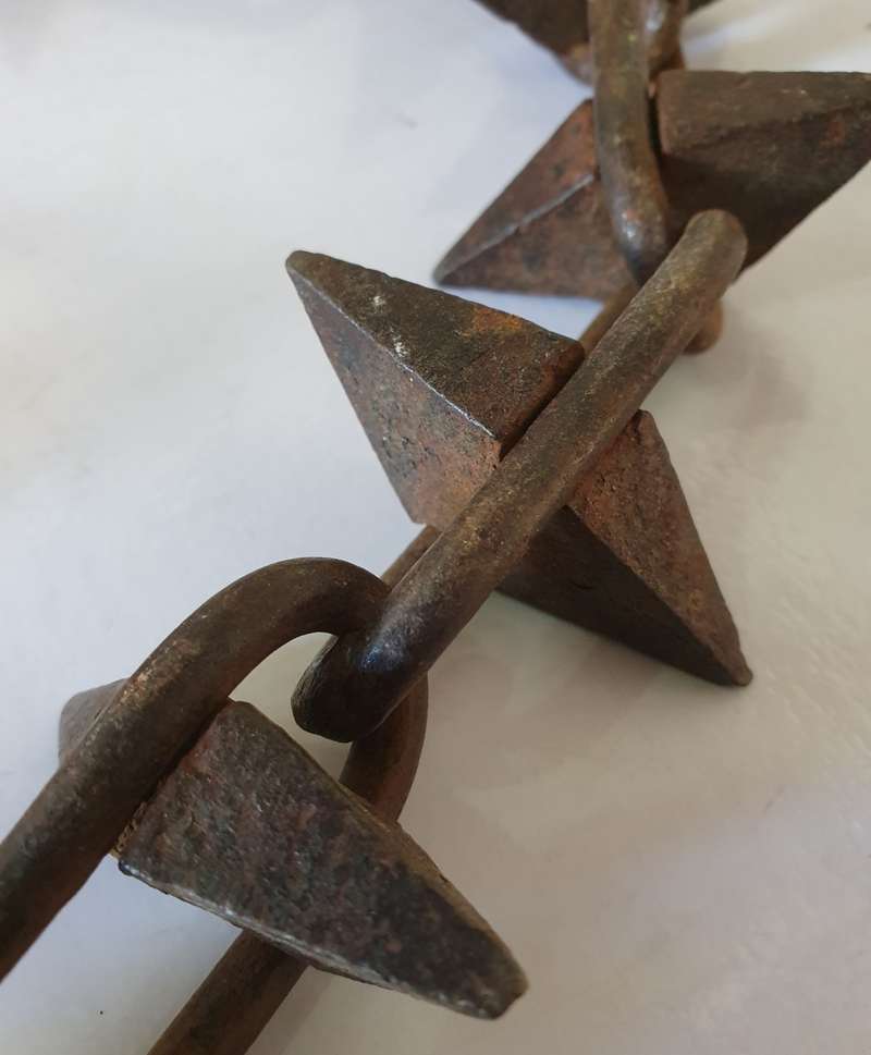 Accessories - 1800s ANTIQUE HAND FORGED SPIKED CHAIN for sale in ...