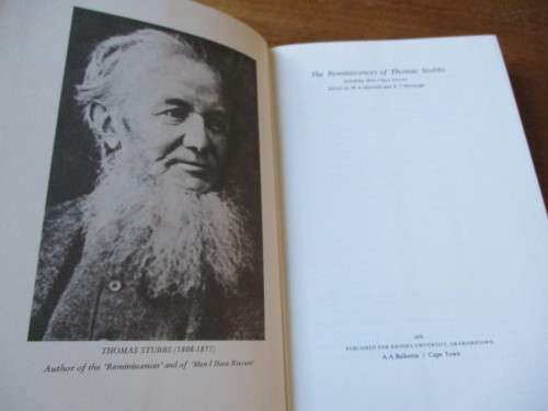 Africana - The Reminiscences of Thomas Stubbs for sale in Cape Town (ID:622184898)