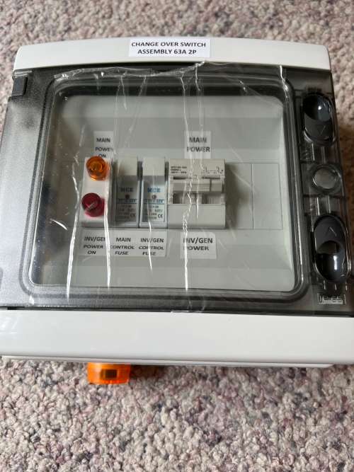 Solar Kits - Enclosed modular change over switch 63A 2 poles. Available ...