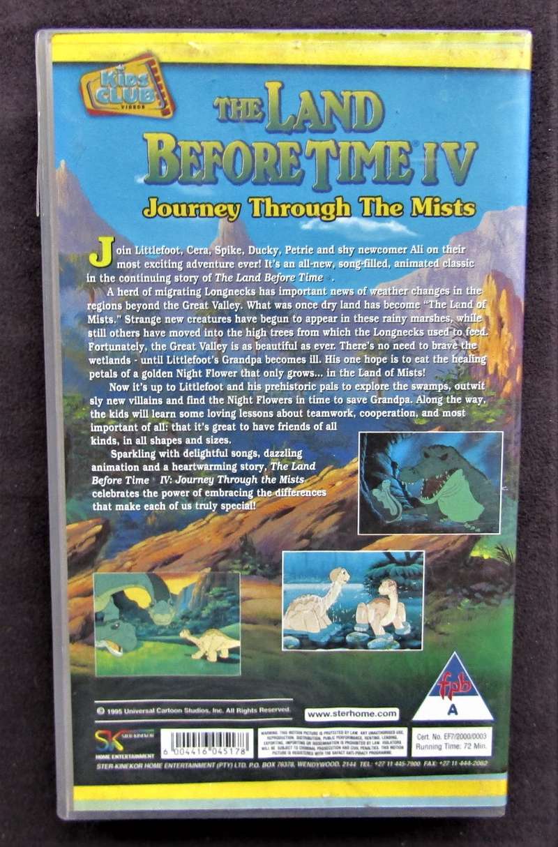 TV Series - 1995 The Land Before Time IV - VHS Video Tape was listed ...