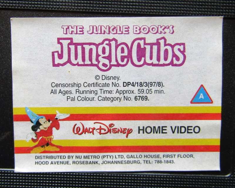 Movies - Jungle Cubs - Walt Disney - VHS Tape (1997) was listed for 0 ...