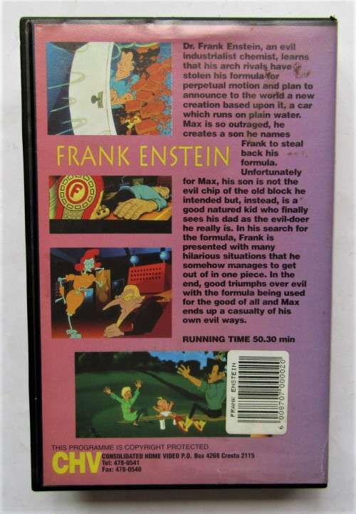 TV Series - Frank Enstein - 90`s Animation VHS Video Tape was listed ...