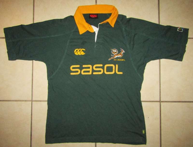 Sporting Memorabilia - Old Number 7 Springbok Rugby Jersey - Large Size ...