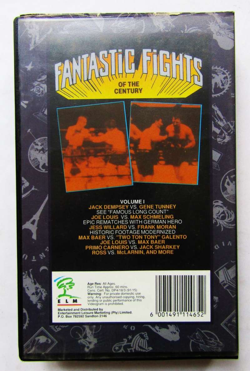Sporting Memorabilia - Fantastic Fights of the Century - Boxing VHS ...