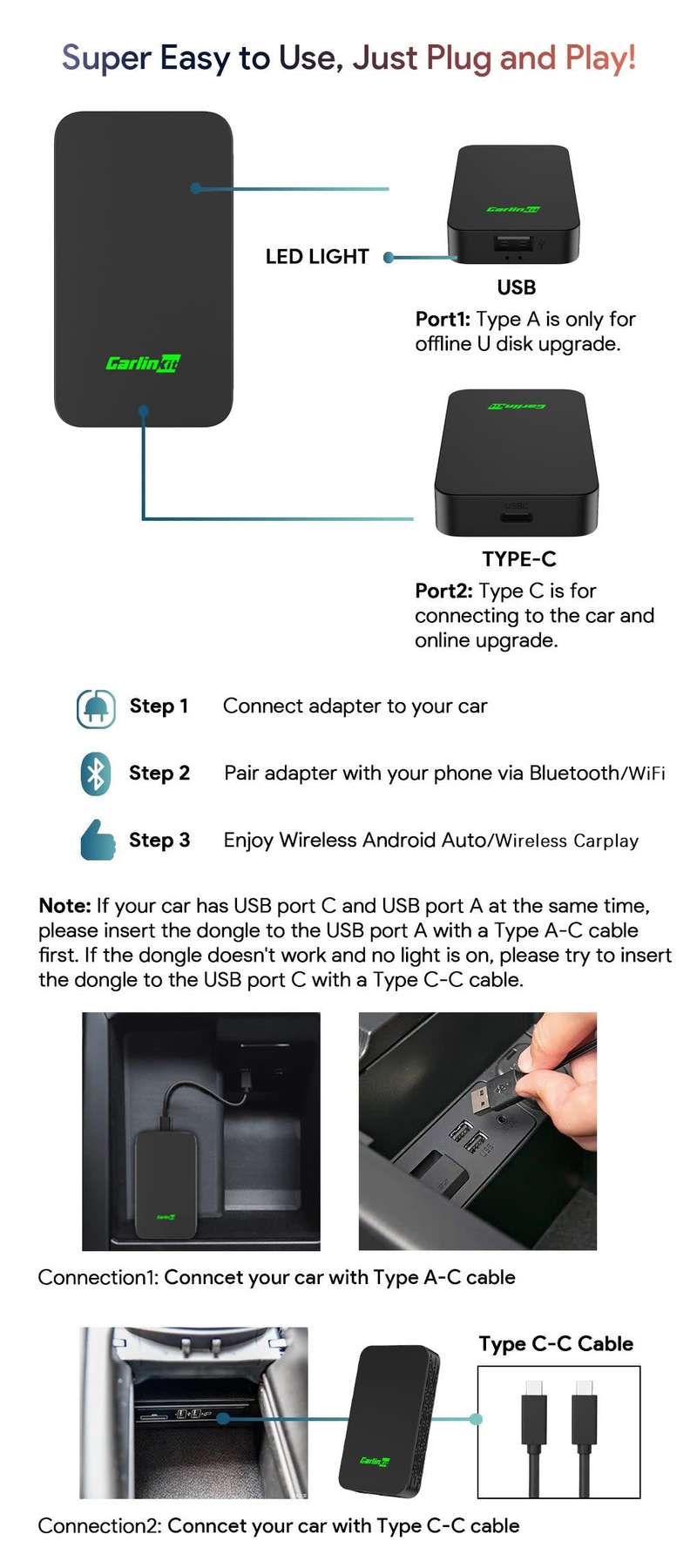 Audio Head Units - Carlinkit 5.0 Wireless CarPlay & Android Auto ...