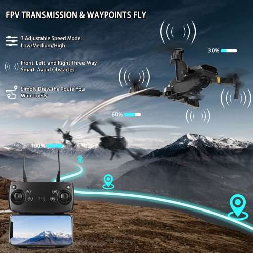 Drones - Foldable Mini Drone, Wifi Camera, Live Video Drone with ...