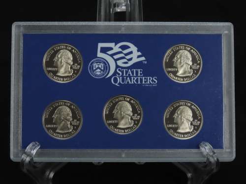 Proof sets - USA , 2007 Complete Statehood Quarters Proof set, 5 coin ...