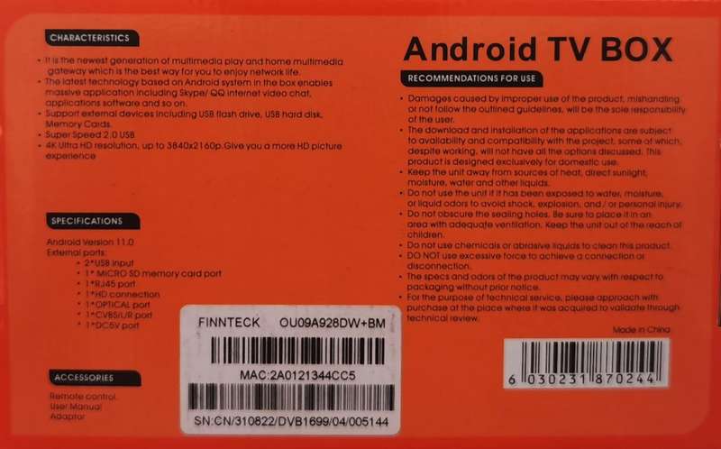 TV Boxes & Digital Media Players - 5G Finnteck Android Tv Box 4K 8GB ...