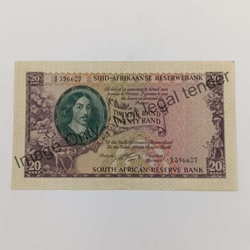 G Rissik - Rissik Twenty Rand banknote D2 - 1962 Extra Fine for sale in ...
