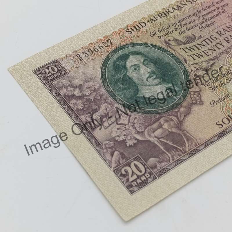 G Rissik - Rissik Twenty Rand banknote D2 - 1962 Extra Fine for sale in ...