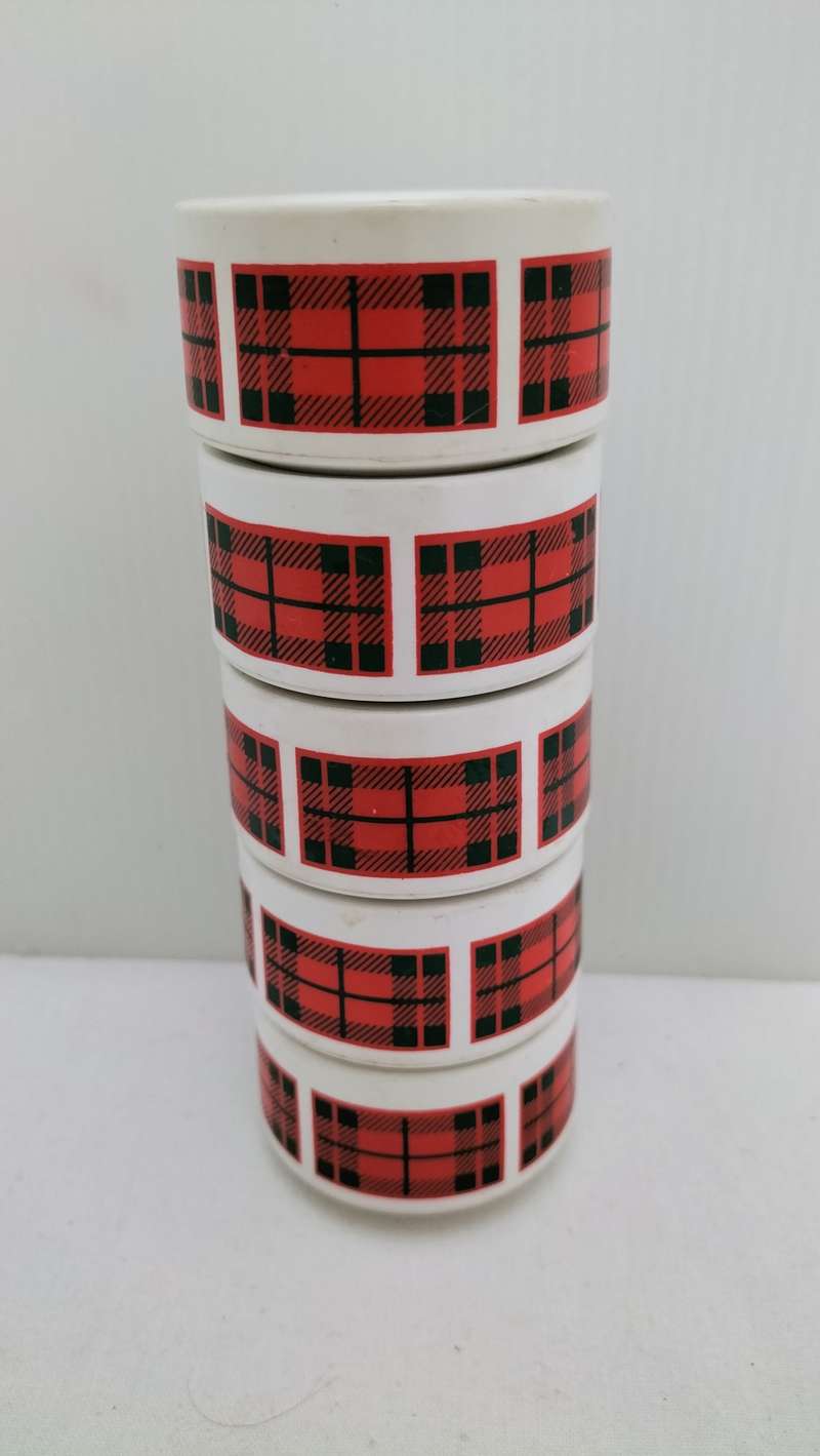 Crockery - Extremely Rare 1970 Emsa Luran Tartan Plastic Egg Cups was ...