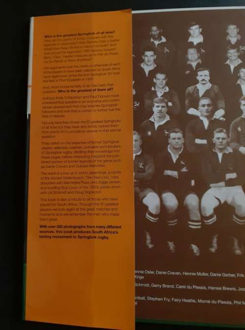 Rugby - The Chosen - The 50 Greatest Springboks of All Time by Andy ...