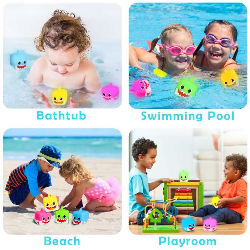 Other Toys - Little Floating Rubber Shark Light and Sound Bathtub Toy ...