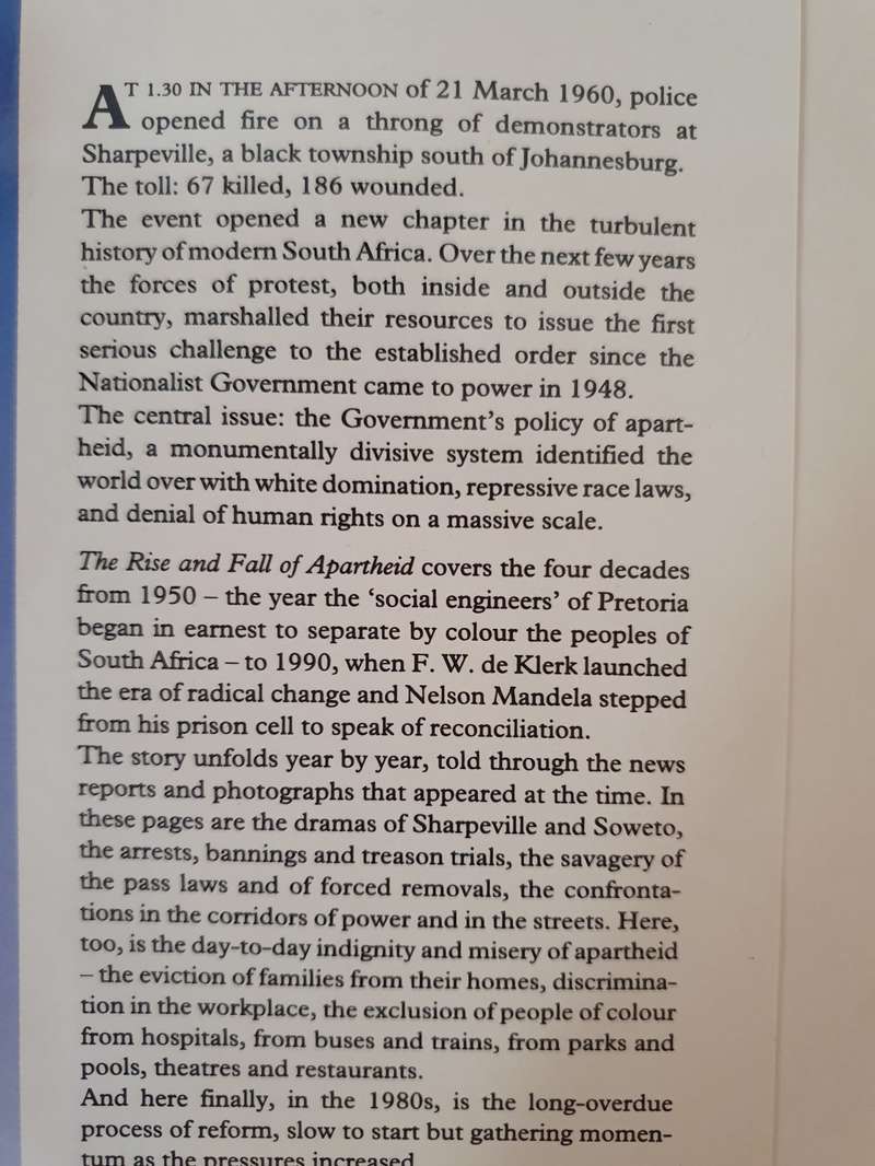 History & Politics - The Rise and Fall of Apartheid - The chronicle of a divided society: Peter ...