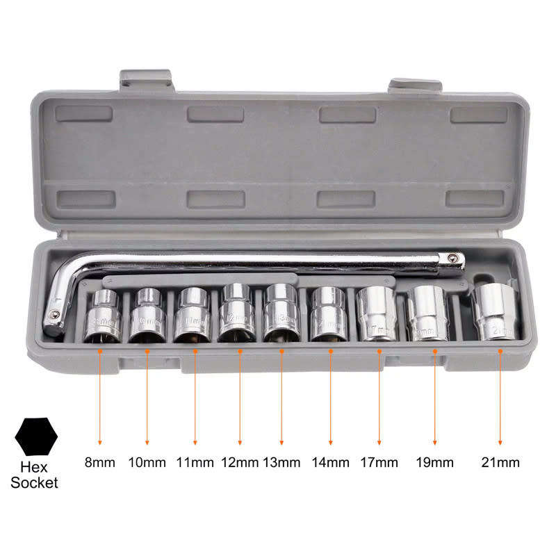 Hand Tools & Spanners - 10 PCS L-Shape Handle Socket Set Hand Repair ...