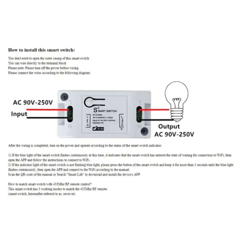 Smart Switches - WiFi Button Wall Switch Remote Control Module ANDOWL ...