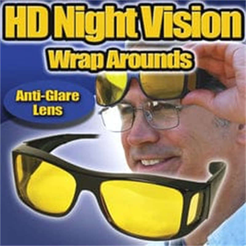 Eyewear - Night Vision Driving Anti-Glare Glasses HD Vision Wraparound ...