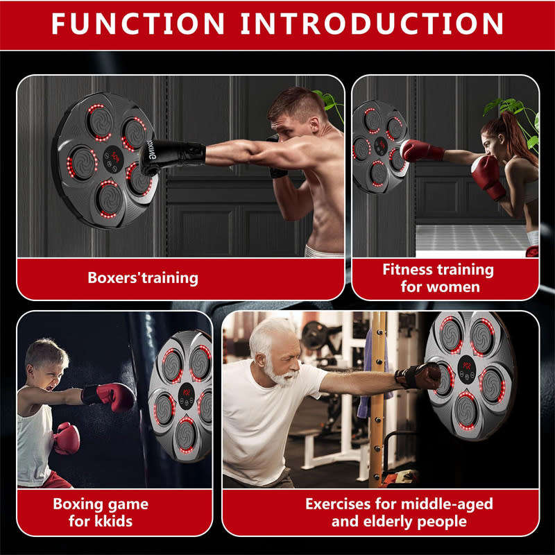 Training Equipment - Adult Smart Electronic Music Boxing Mat Wall ...