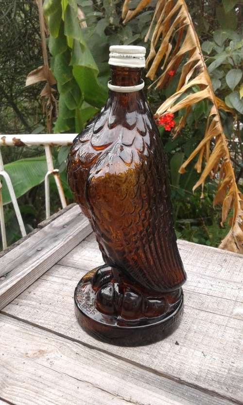 Bar Accessories - RARE Vintage Golden Eagle Malt Whiskey Glass Bottle ...