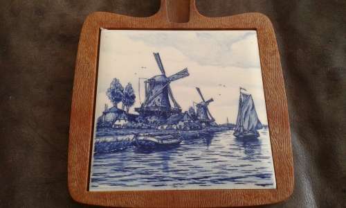 Dutch Porcelain - Vintage Elesve Delft Blue Holland Handpaintec Wall ...