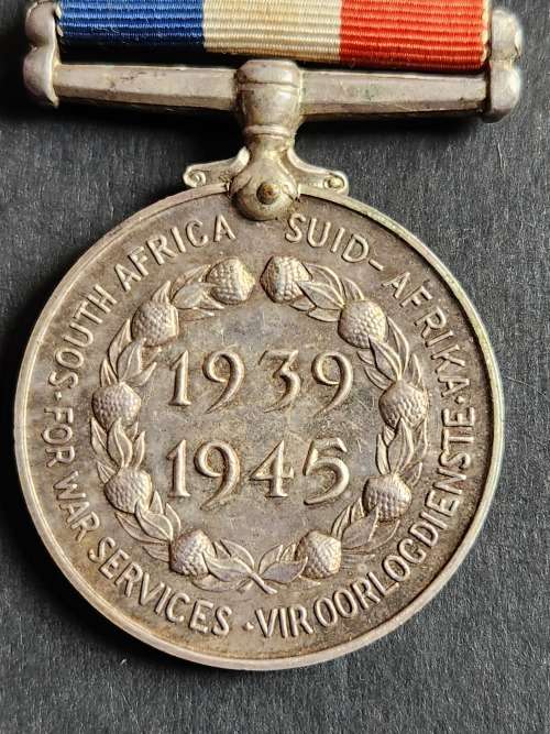 World War 2 - World War 2 (WW2) SA Medal for War Services Silver - as ...