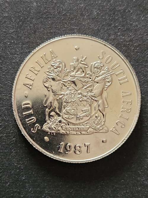 One Rand - SA Silver One Rand 1987 UNC- as per photograph was sold for ...