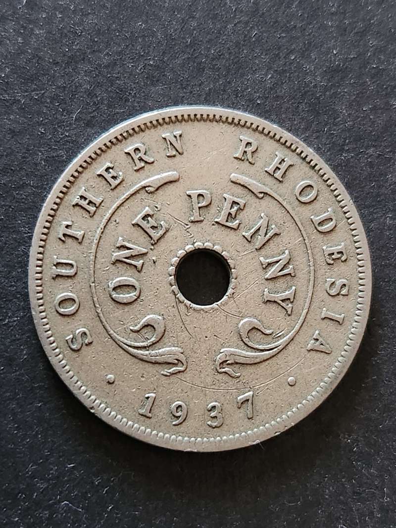 Africa - Southern Rhodesia One Penny 1937 - as per photograph for sale ...