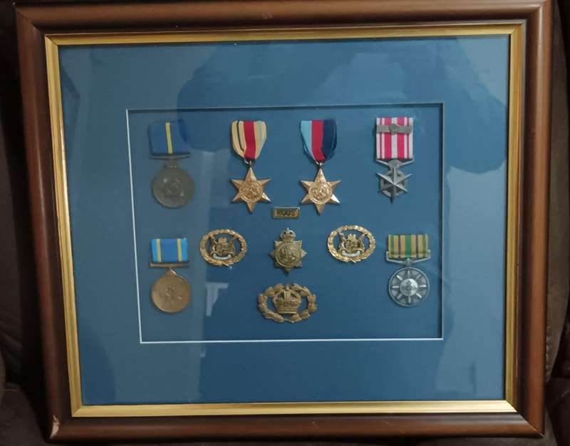 World War 2 - SADF - Collection of WW2 and SA Medals with Badges Framed ...