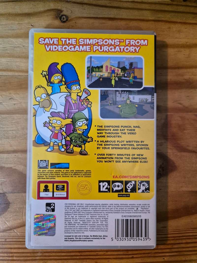 Games - The Simpsons Game(PSP) for sale in Kraaifontein (ID:619895356)