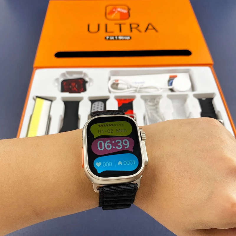 Smart Watches - 7 In 1 Ultra Smartwatch Combo Offer | Premium Box ...