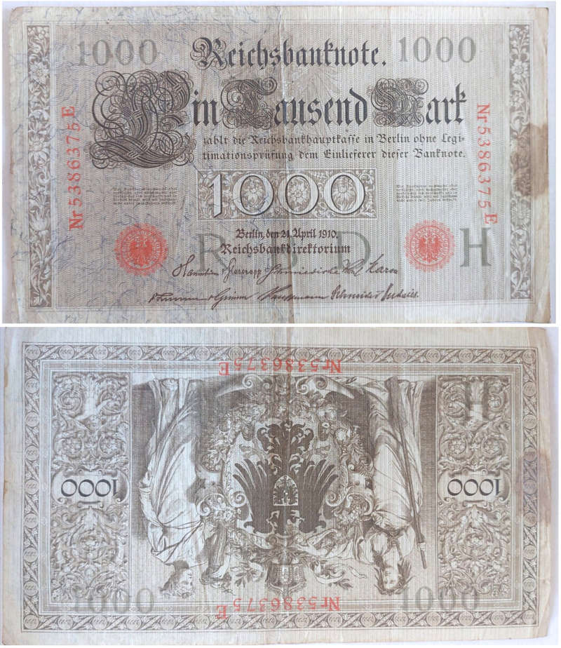 Europe & Great Britain - German Bank notes WW1 and 1923 Hyperinflation ...