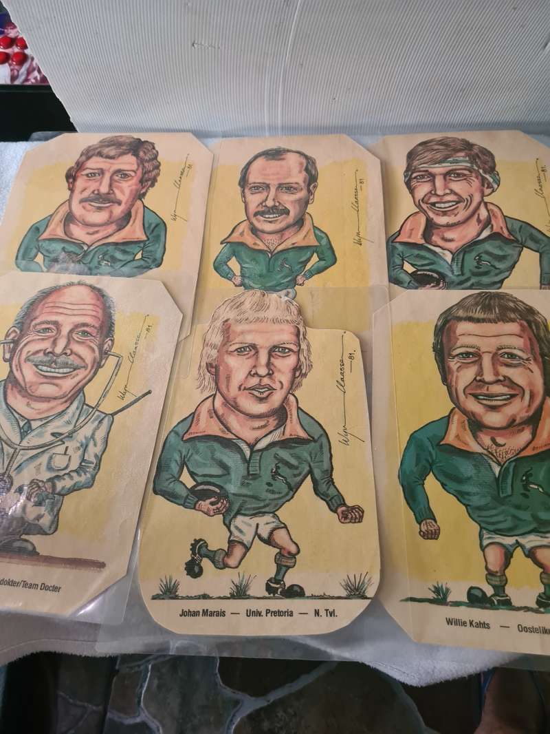 Sporting Memorabilia - COMPLETE SET OF 6 RUGBY ART BY WYNAND CLAASSEN ...